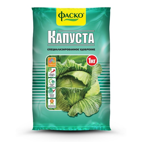 Удобрение для КАПУСТЫ ФАСКО 1 кг азотно-фосфорно-калийное удобрение